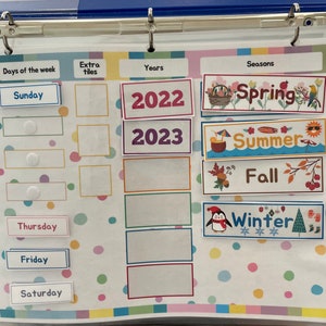 Perpetual Calendar for Kids Preschool Calendar Board | Etsy