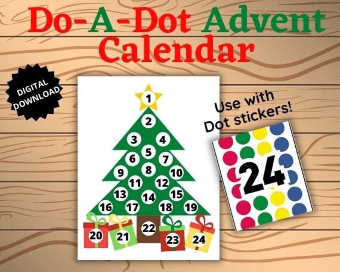 Printable Advent Calendar Christmas Countdown Activity Kids - Etsy