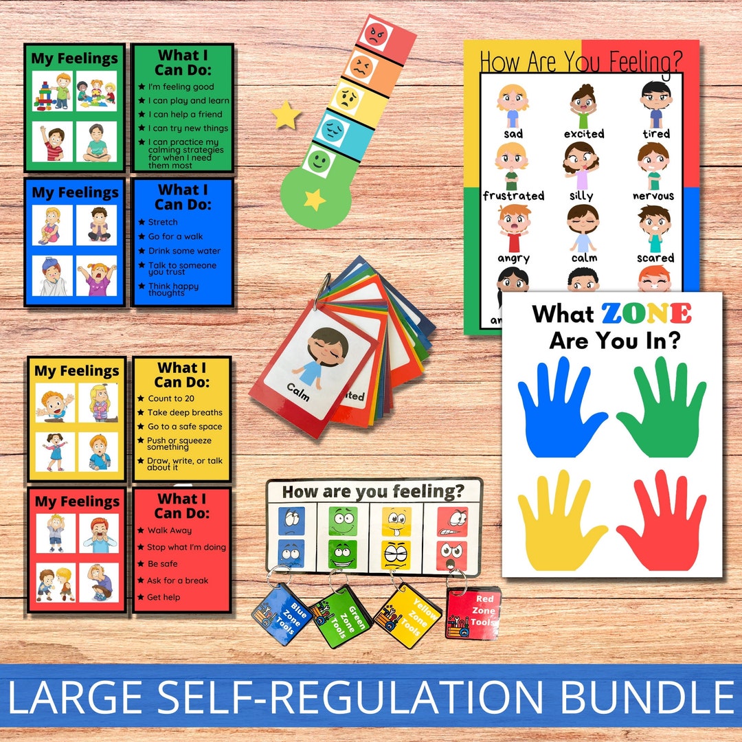 Self-regulation Zones LARGE Bundle, Calming Corner Tools, Emotional ...