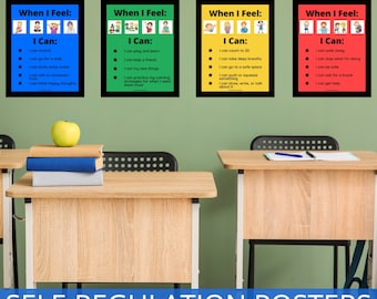 Feelings Thermometer Visual, Self-regulation Zones Tool, Calming Corner ...