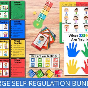Self-regulation Zones BUNDLE, Calming Corner Tools, Identifying ...
