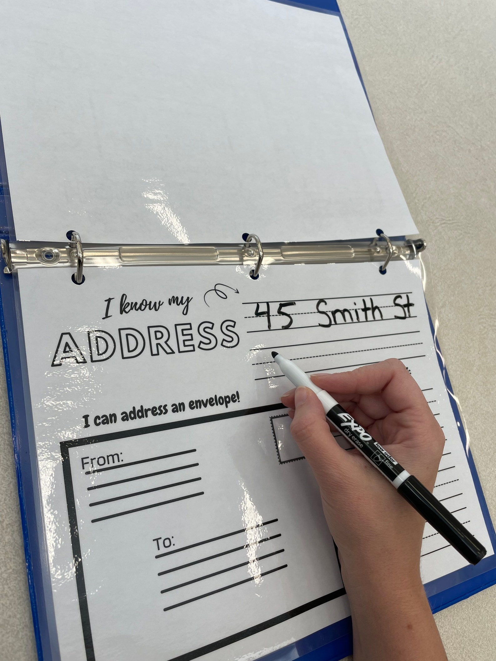 ADDRESS Practice Worksheet Learn My Address Kids Address - Etsy