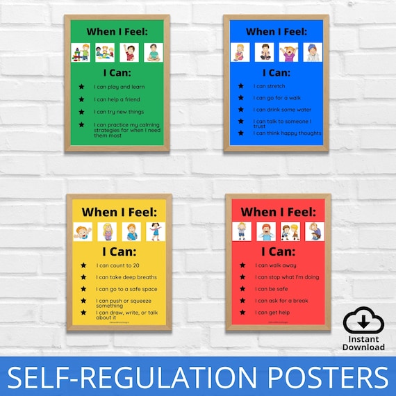 Calm Down Corner Posters Set Set Of 6 Zones Of Regulation Posters ...