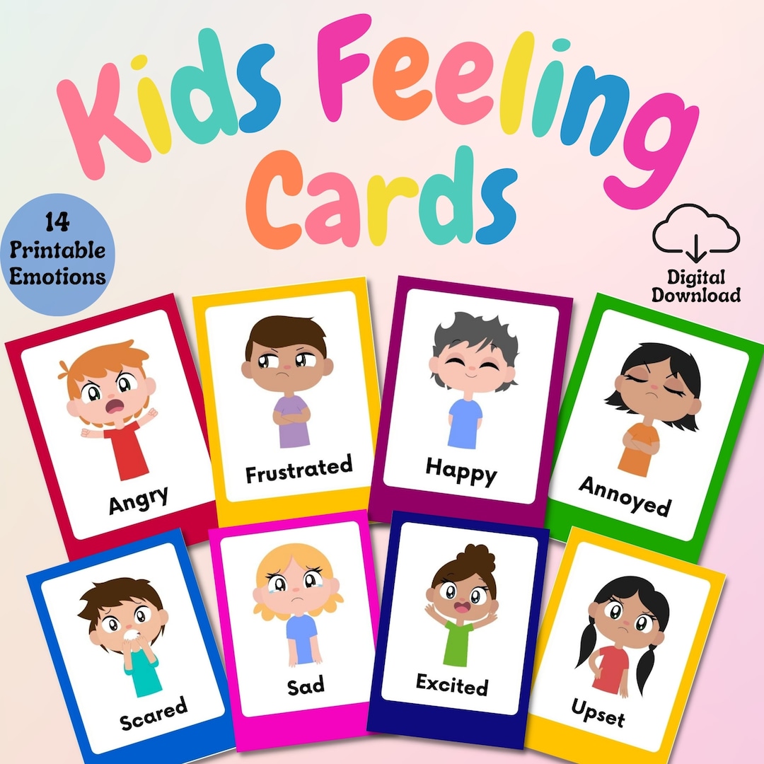 Emotions Flashcards Feelings, Self-regulation Zones, Kids Calming ...
