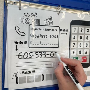 Learn My PHONE NUMBER Activity, Life Skills for Kids, Phone Number ...