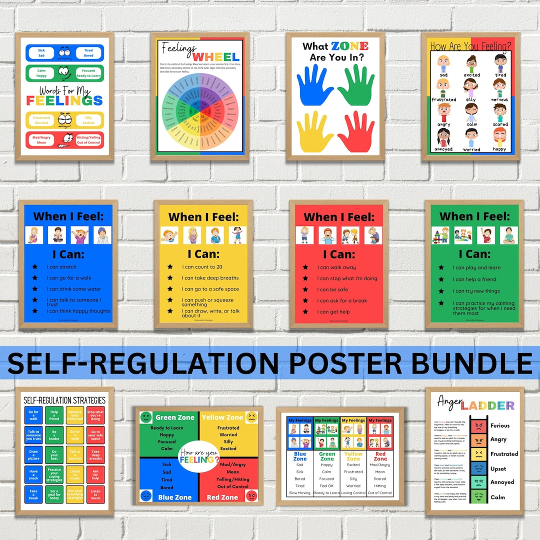 Self-regulation Zones Poster Bundle, Emotional Regulation Poster ...