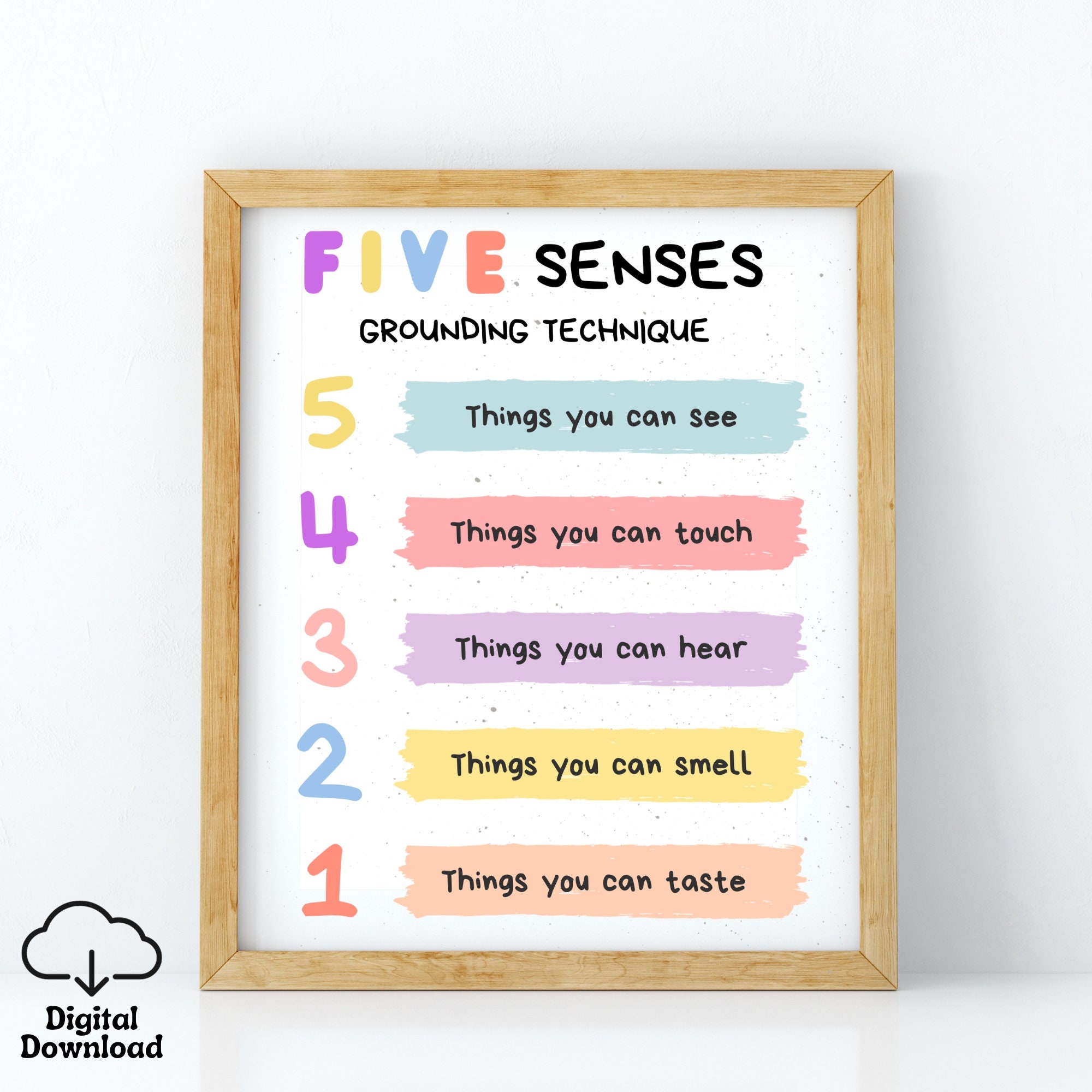Rainbow Grounding Technique, Anxiety Tools, Calming Corner, Emotional ...