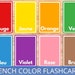 FRENCH COLORS PRINTABLE Flashcards, Basic French Vocabulary, France ...