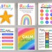 GROWTH MINDSET Poster Set of 6, Motivational Quotes for Classroom Decor ...