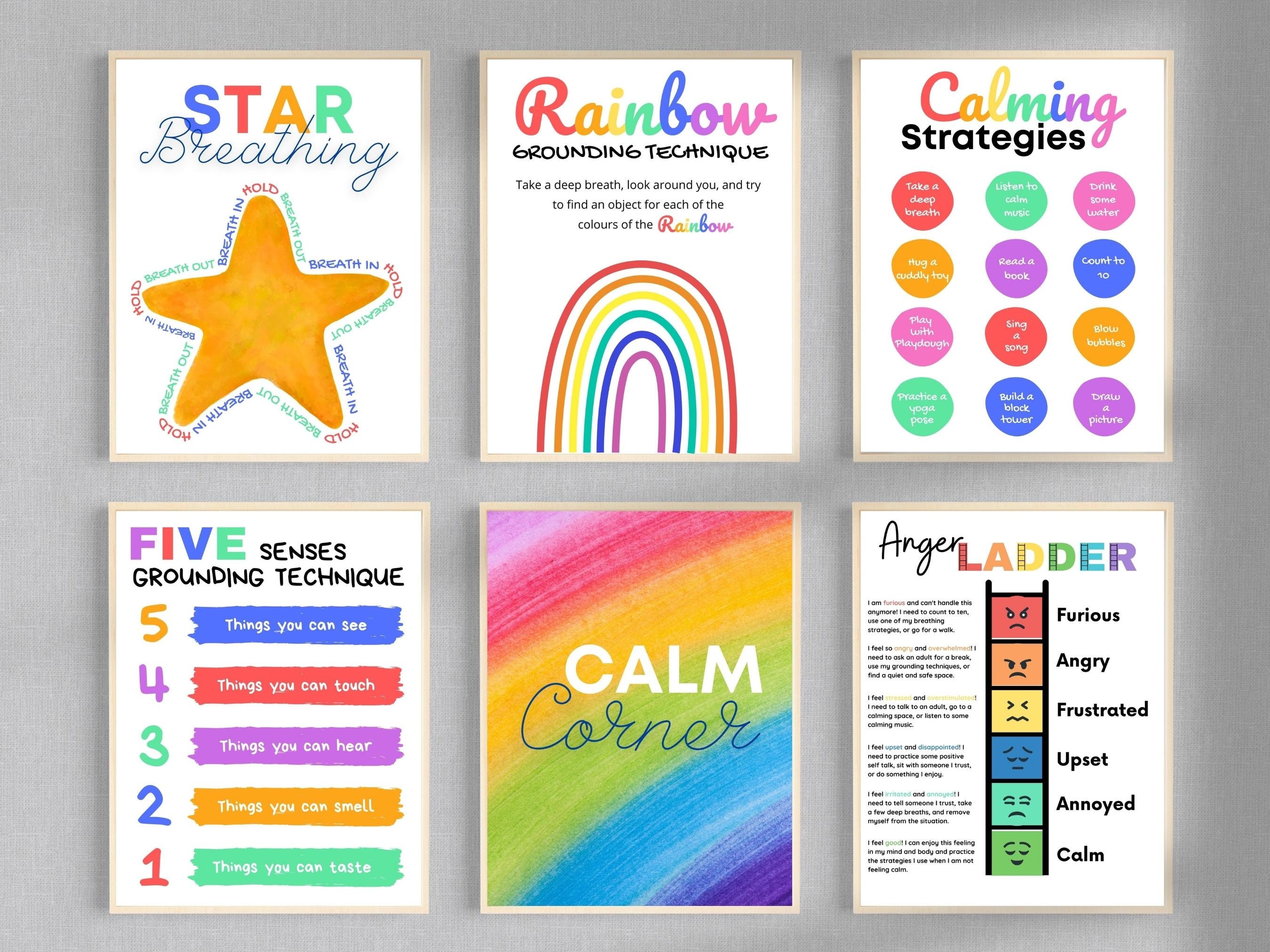 GROWTH MINDSET Poster Set of 6, Motivational Quotes for Classroom Decor ...
