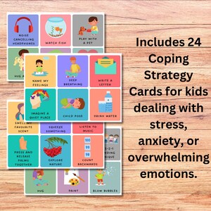 Coping Skills Cards for Kids, Mindfulness Cards, Calming Down Corner ...