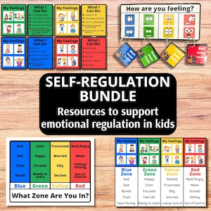 Self-regulation Zones BUNDLE, Calming Corner Tools, Emotional ...