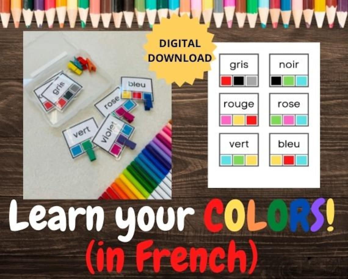 FRENCH FRUIT PRINTABLE Flashcards Basic French Vocabulary | Etsy