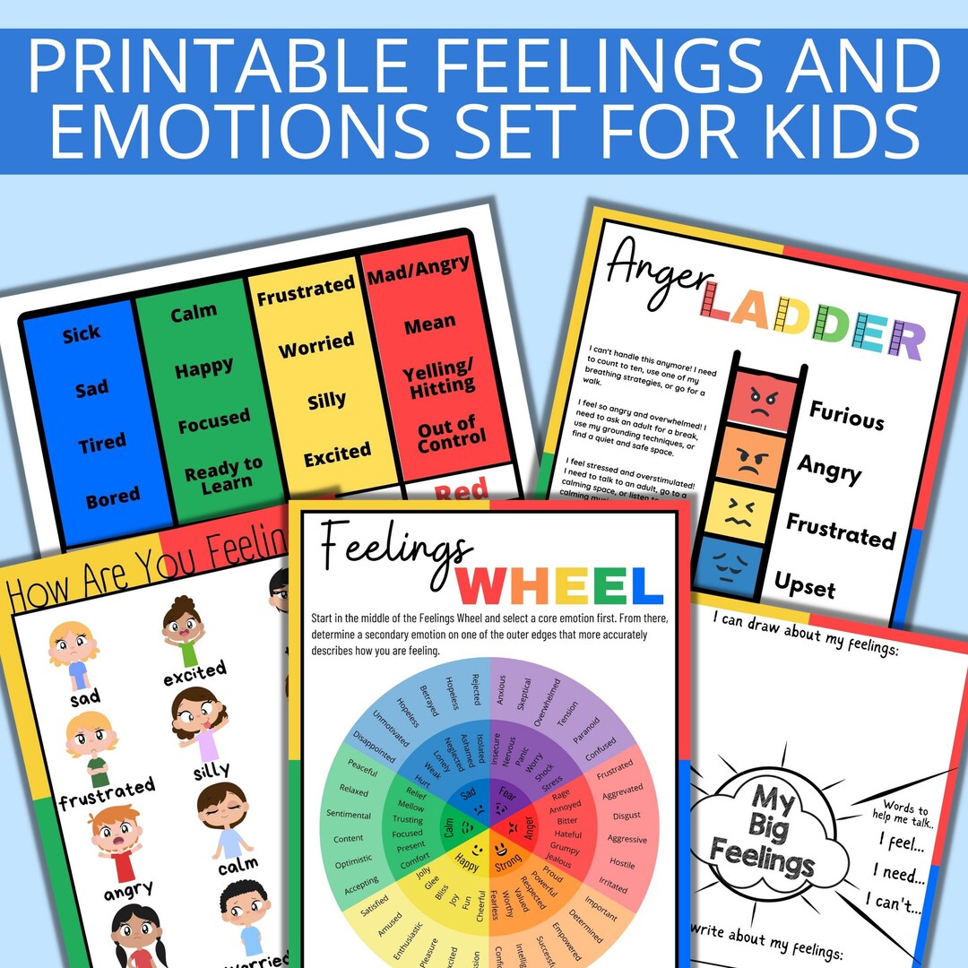 Feelings and Emotions Coping Skills Bundle, Emotional Regulation Zones ...