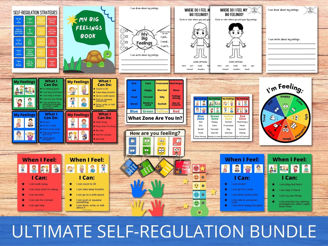 Self-regulation Zones LARGE BUNDLE Calming Corner Tools - Etsy