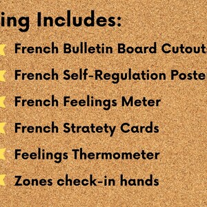 FRENCH Self-regulation Zones Bulletin Board, Calming Corner Tools ...