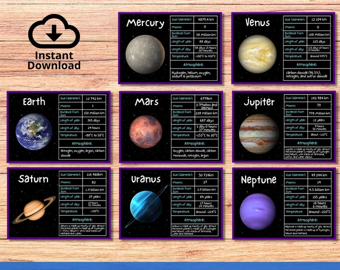 Planets Printable, Solar System Printable, Match the Planets, Planets ...
