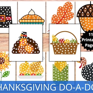 Thanksgiving Do-a-dot Painting, Q-tip Bundle, Thanksgiving Fine Motor ...