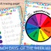 FRENCH Days of the Week Printable Wheel Basic French - Etsy