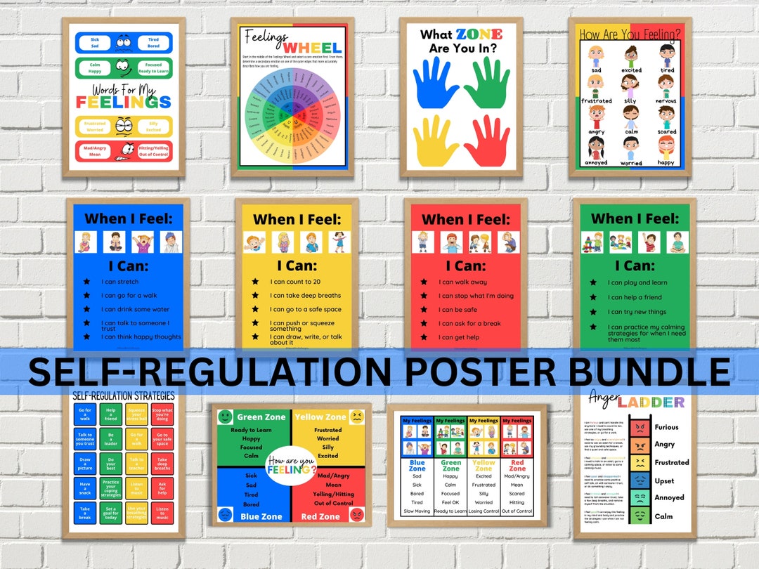 Self-regulation Zones Poster Bundle Emotional Regulation - Etsy