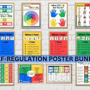 Self-regulation Zones Poster Bundle Emotional Regulation - Etsy