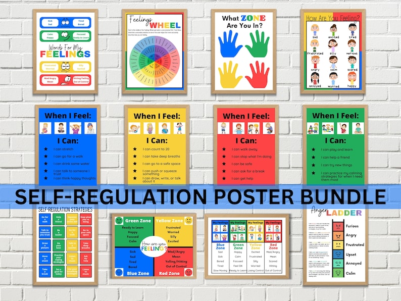 Self-regulation Zones Poster Bundle Emotional Regulation - Etsy