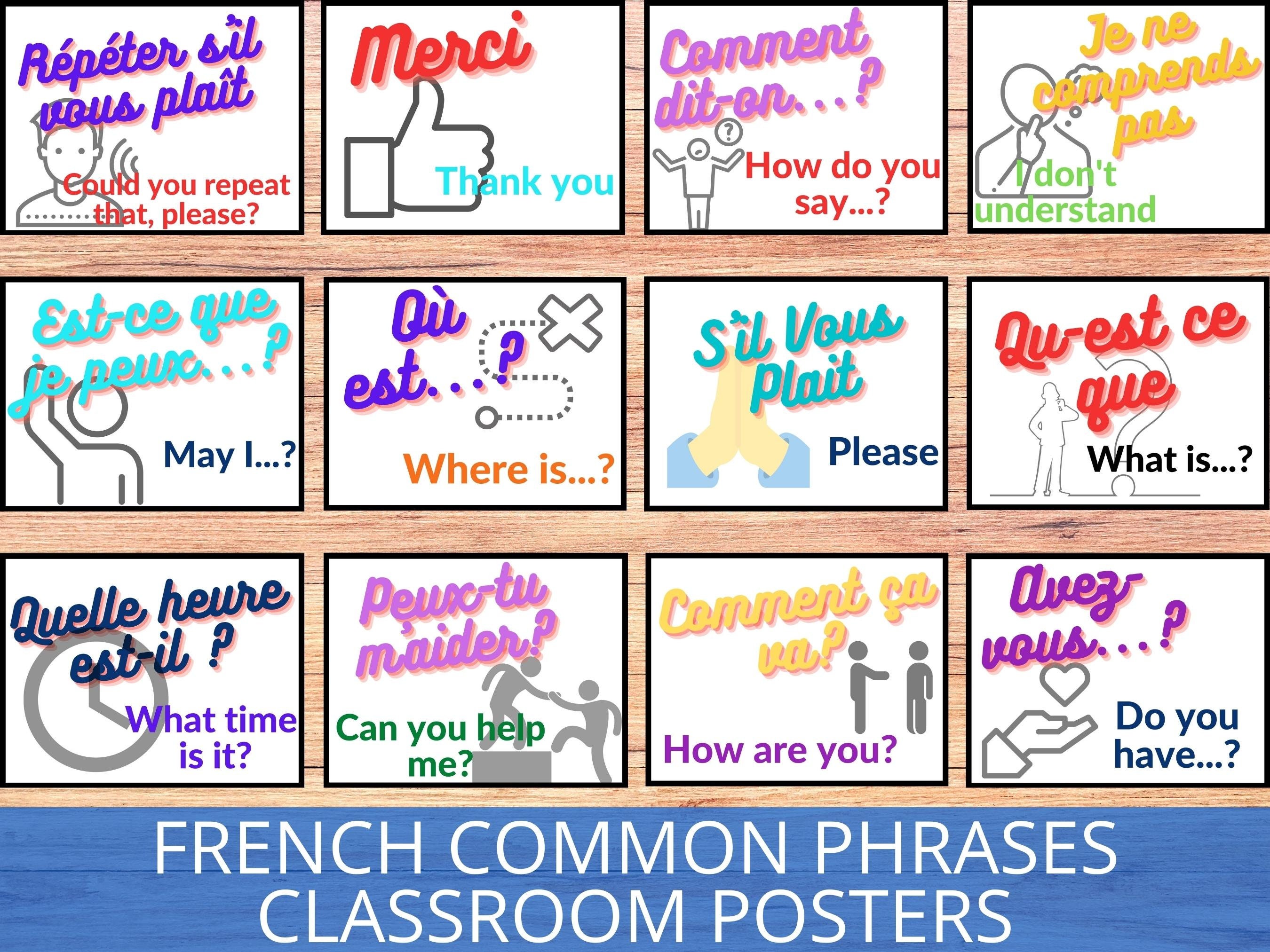 French Numbers Poster Set, French Classroom, Basic French Vocabulary ...