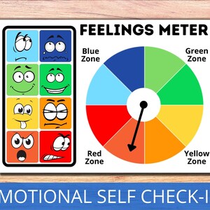 Self-regulation Zones Workbook for Kids, Calm Corner Tools, Feelings ...