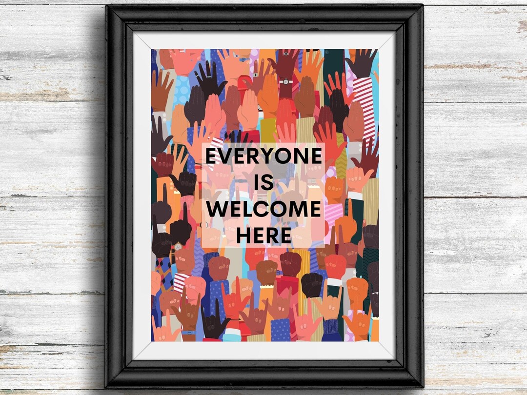 Diversity Classroom Art, Inclusive Classroom Poster, Everyone is ...