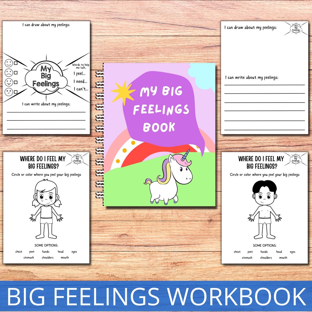 Self-regulation Zones Workbook for Kids, Calm Corner Tools, Feelings ...