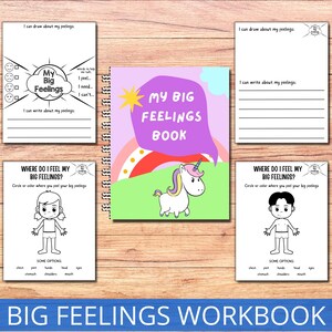 Self-regulation Zones Workbook for Kids, Calm Corner Tools, Feelings ...