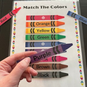 Color Matching Game, Learning Colors, Busy Book Color Printable ...