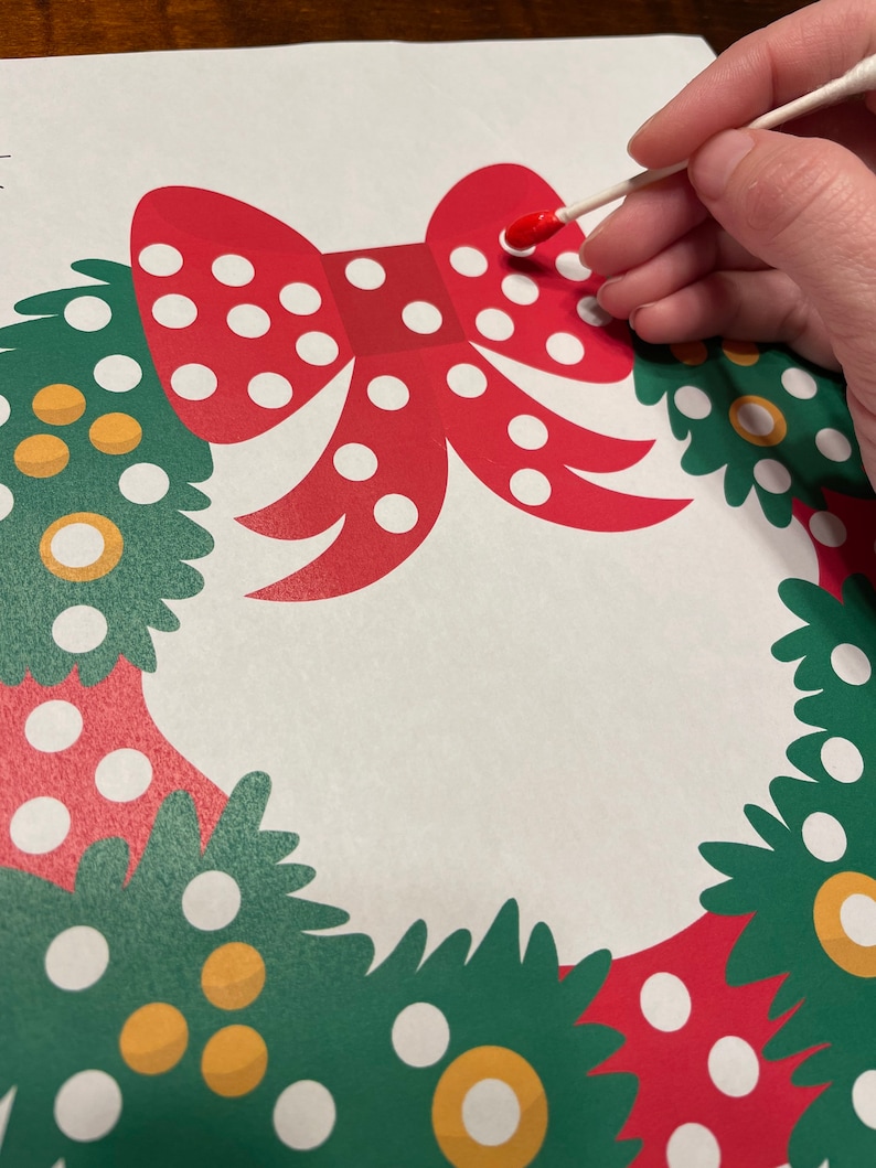 Christmas Do-a-dot Painting, Q-tip Painting Craft, Dot Marker Printable ...