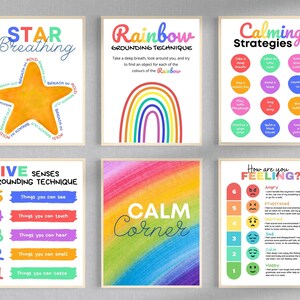 Growth Mindset POWER of YET Poster Set, Botanical Motivational Art ...