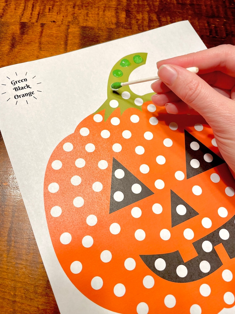 Do-a-dot HALLOWEEN Printable Qtip Painting for Kids - Etsy Canada