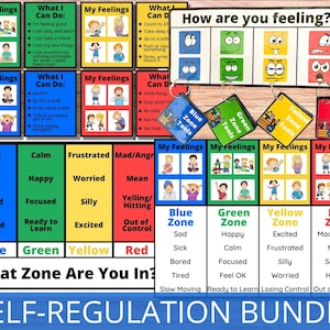 Self-regulation Zones ULTIMATE BUNDLE, Calming Corner Tools, Emotional ...