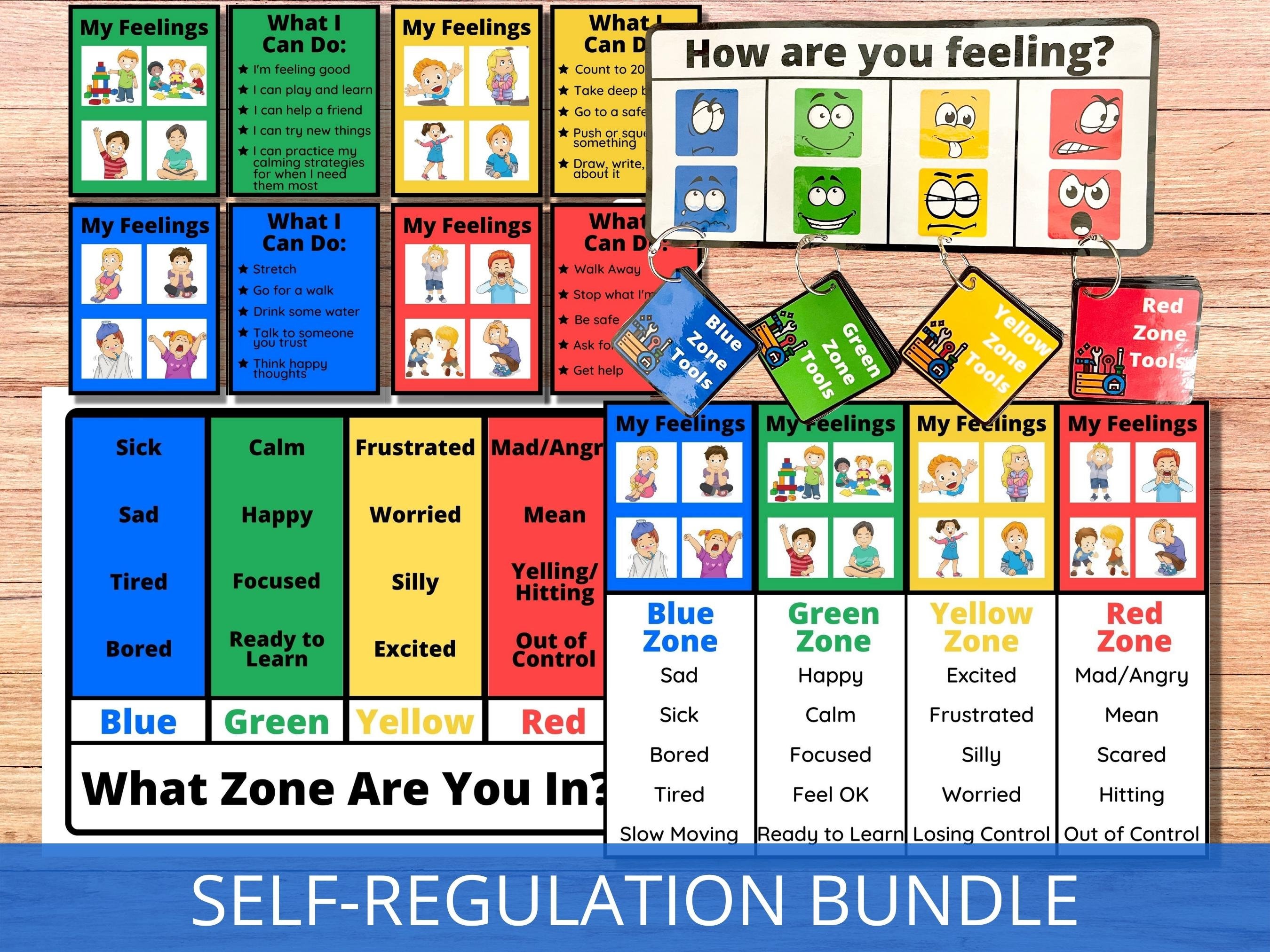 Self-regulation Zone Strategy Cards Understanding Your Zones | Etsy Canada