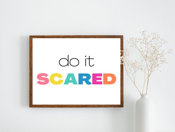 Do It Scared Motivational Poster School Counselor Office - Etsy