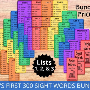 Sight Word Flashcards, Fry's Third 100 Sight Words Printable, Grade 1 ...