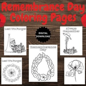 Remembrance Day Coloring Pages Remembrance Day Activity Pack | Etsy