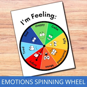 Feelings Wheel for Kids, Emotions Chart, Emotional Regulation, Self ...