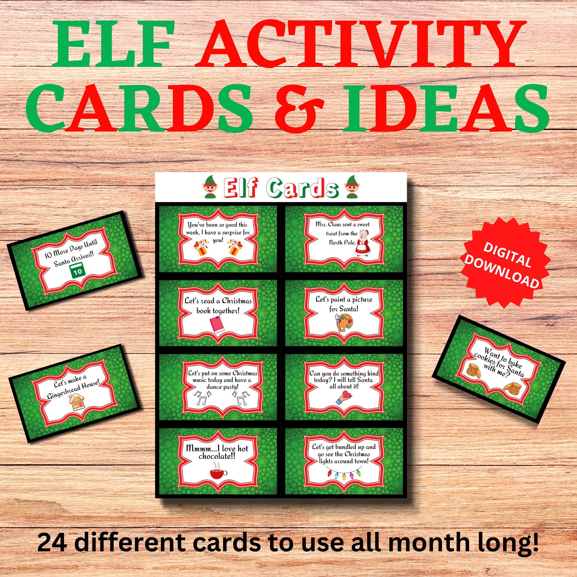 Elf Twister Printable Game, Easy Shelf Elf Idea, Elf Game Kit ...