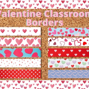 Valentine Classroom Bulletin Board Border Pack, Valentine's Day ...