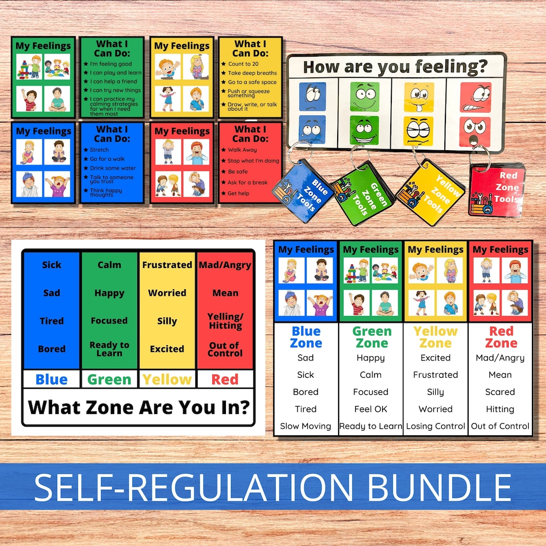 Self Regulation Zones Bundle Calming Corner Tools Identifying