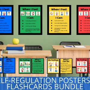Self-regulation Flashcards and Posters BUNDLE Zones Visuals - Etsy