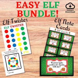 Elf Twister Printable Game, Easy Shelf Elf Idea, Elf Game Kit ...