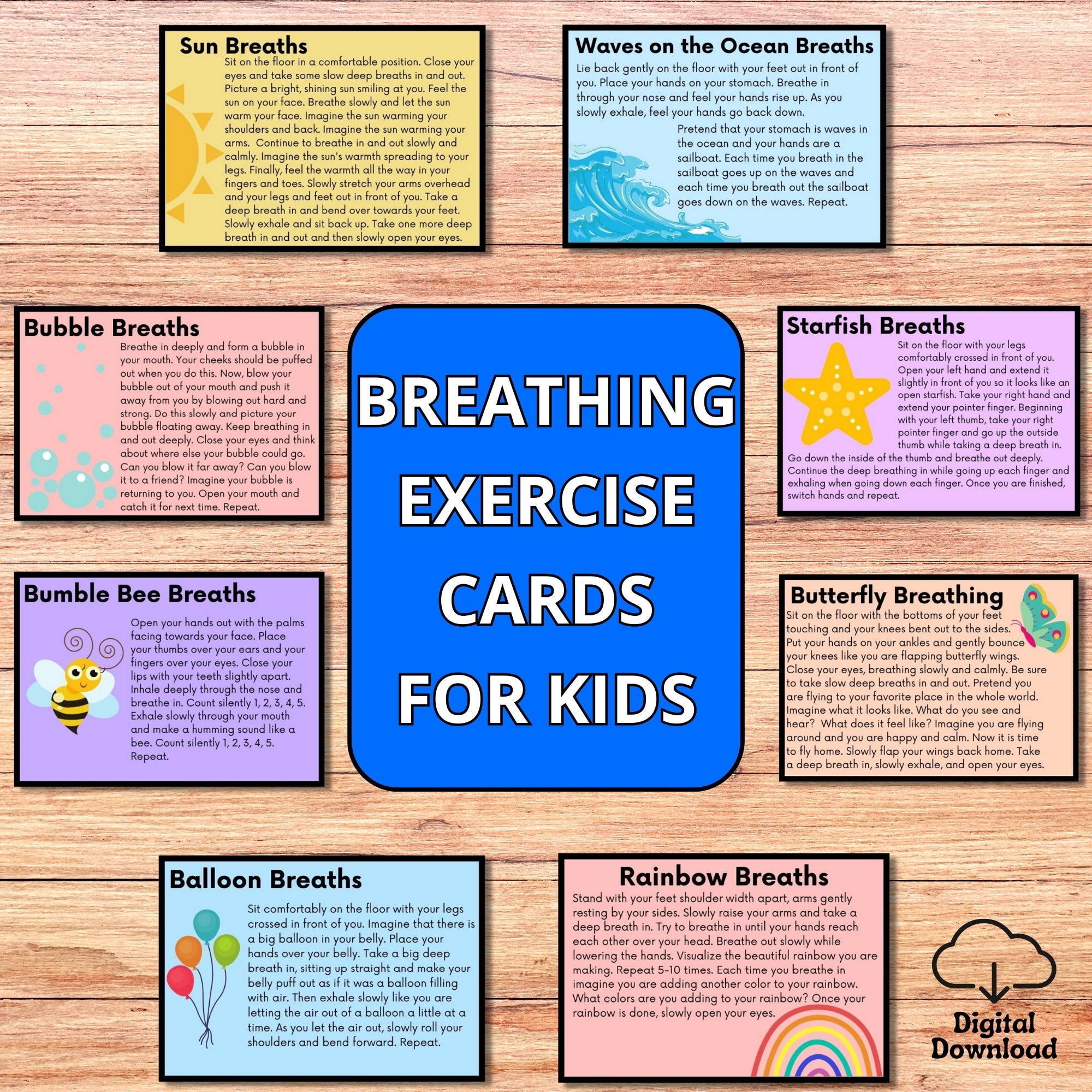 Grounding Technique Poster, 54321 Coping Skills for Anxiety, Calming ...