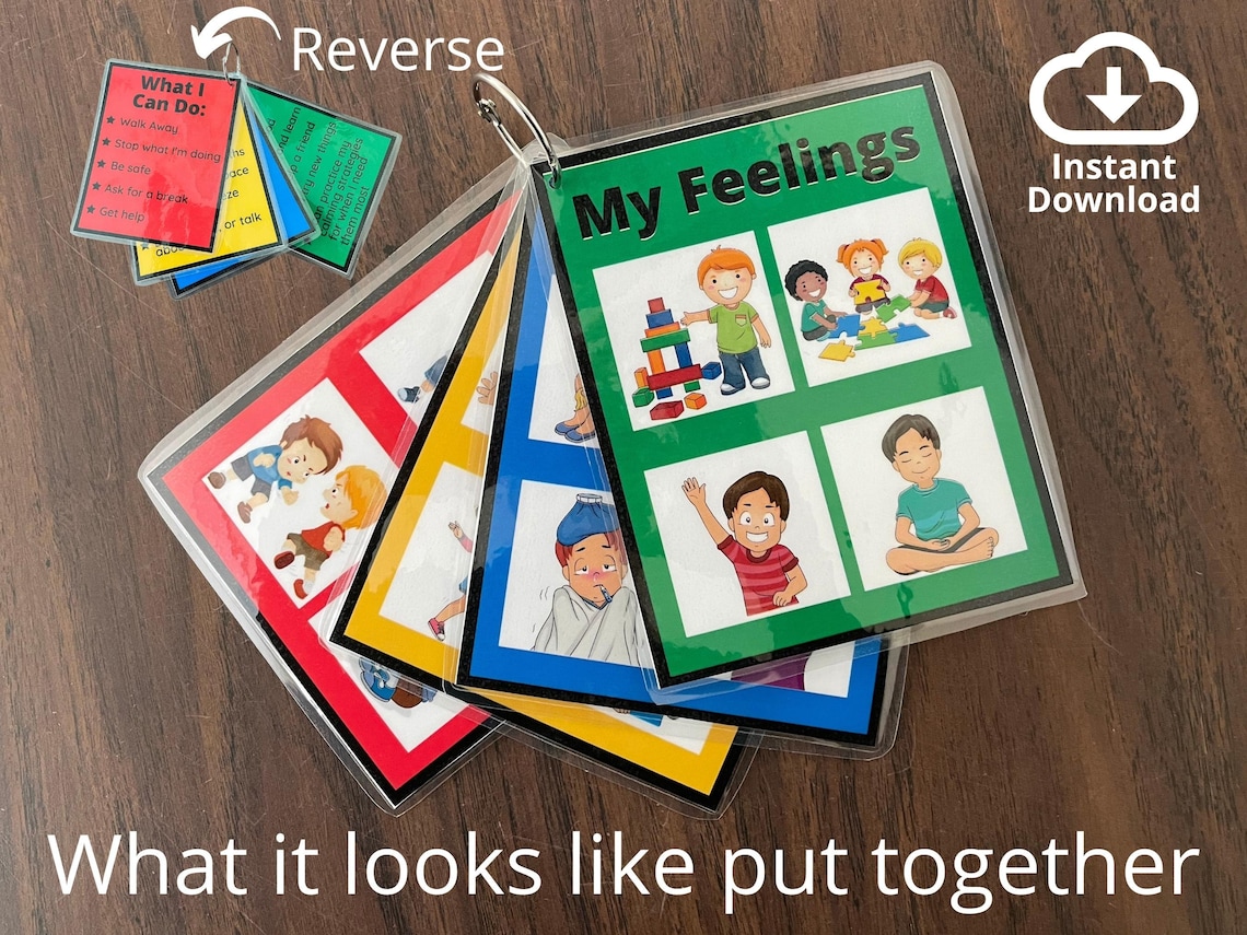 Self Regulation Flashcards Understanding Your Zones Calming Etsy