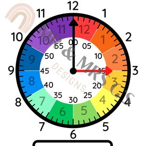 Learn to Tell Time, Printable Clock, Homeschool Activity, Kids Learning ...