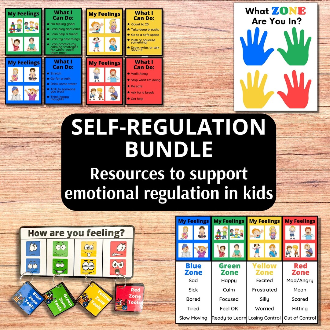 Self-regulation Zones Bundle, Calming Corner Tools, Emotional ...